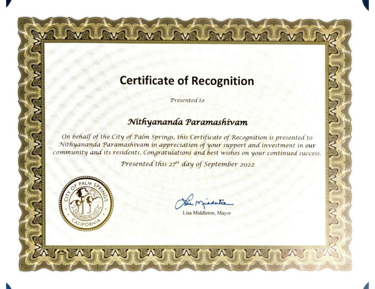 File:Certificate of Recognition from Hon. Lisa Middleton - Mayor of ...