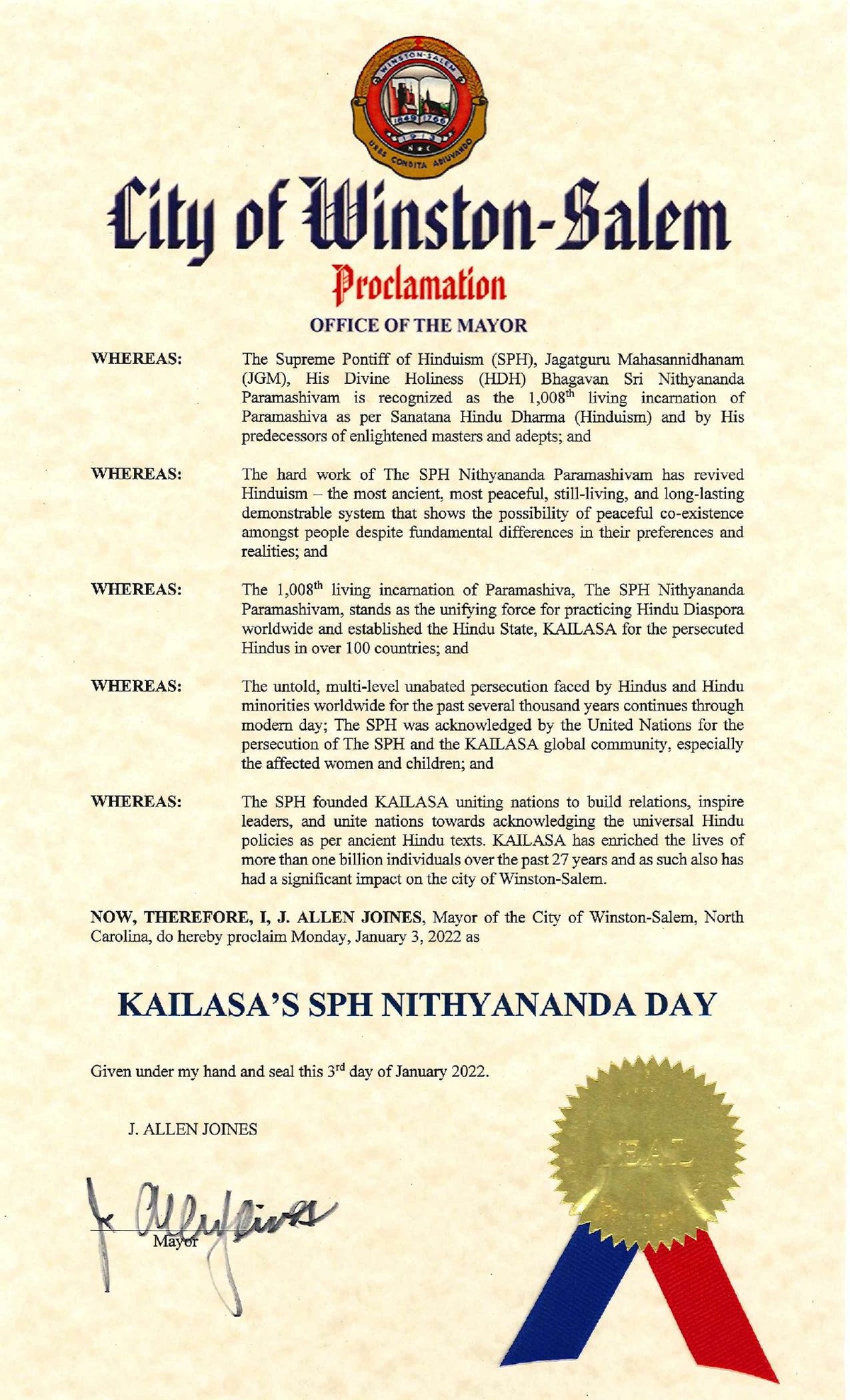 File:Mayor J. Allen Joines Winston-Salem NC Proclamation.pdf ...
