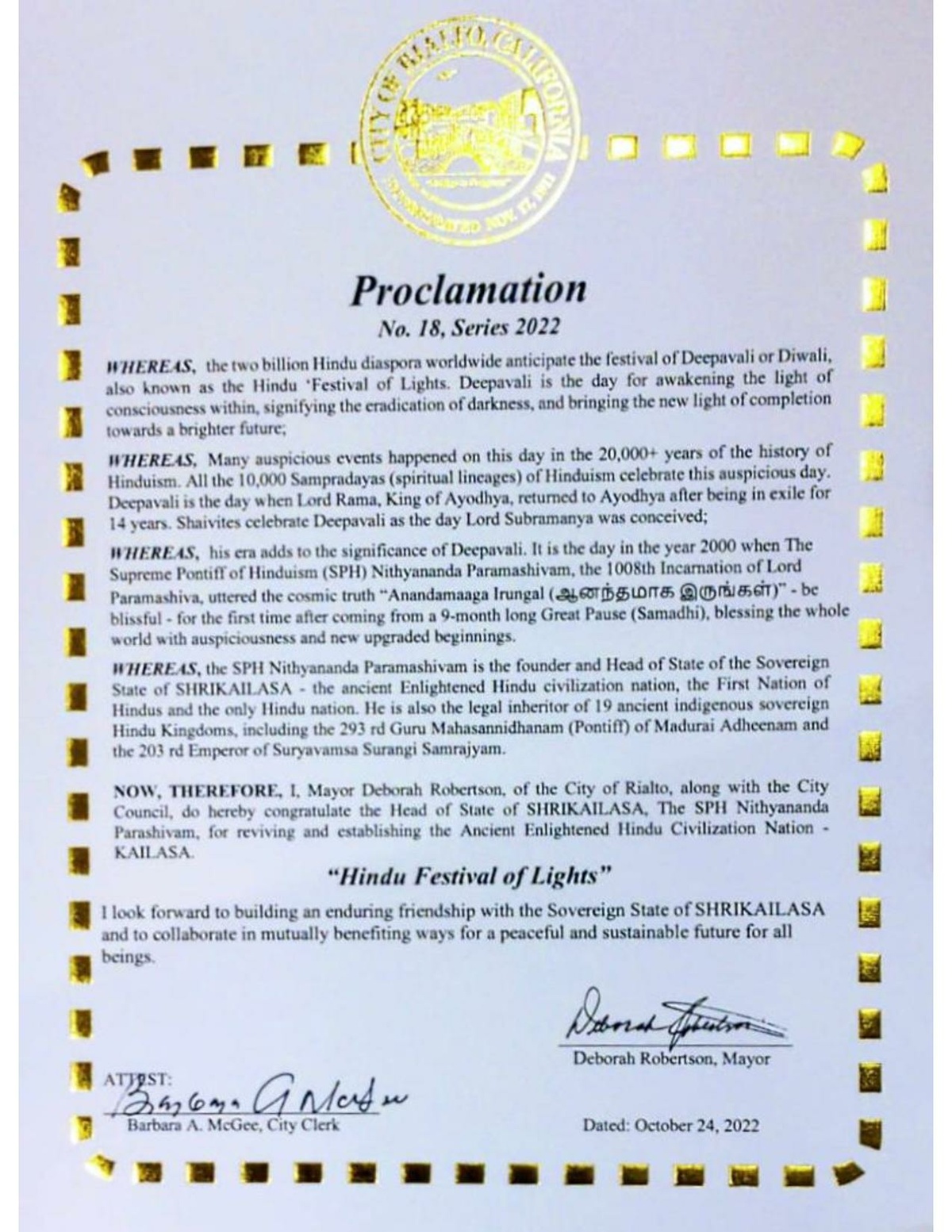 File:Proclamation from Hon. Deborah Robertson - Mayor of the City of ...