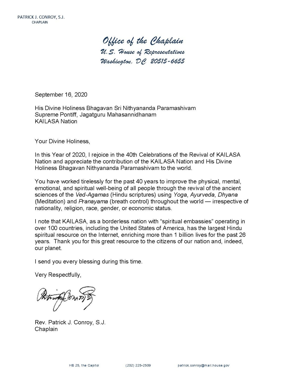 File:USA 40thChaturmasyaLetter USHOR Chaplain.pdf - Nithyanandapedia