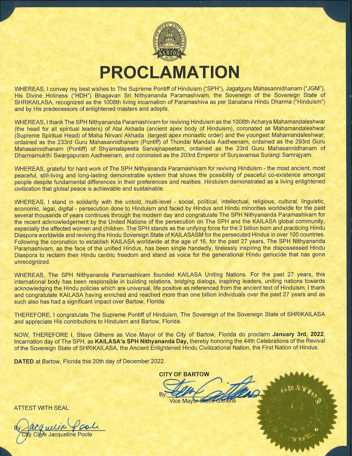 File:Vice Mayor Steve Githens Bartow, FL Proclamation.pdf ...
